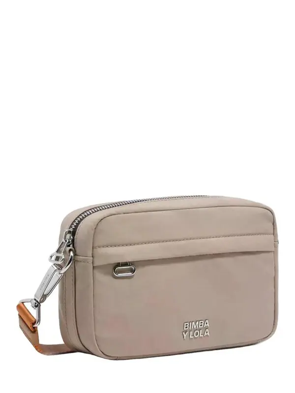 Bimba Y Lola Zip-fastening Mesh-panel Mini Bag - Neutrals