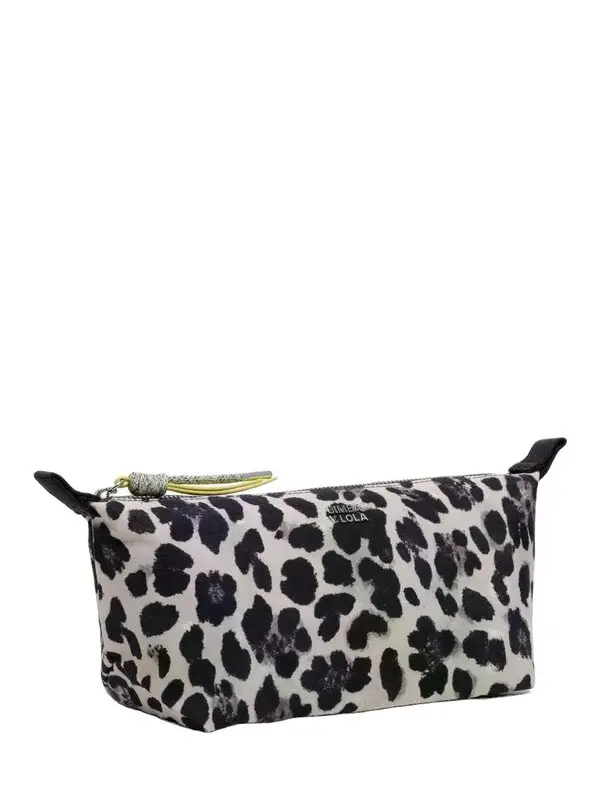 Bimba Y Lola Leopard-print Makeup Bag - Grey