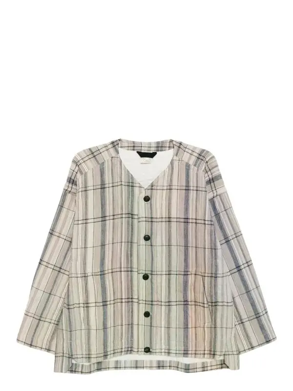JAN JAN VAN ESSCHE Madras Checked Jacket - Neutrals