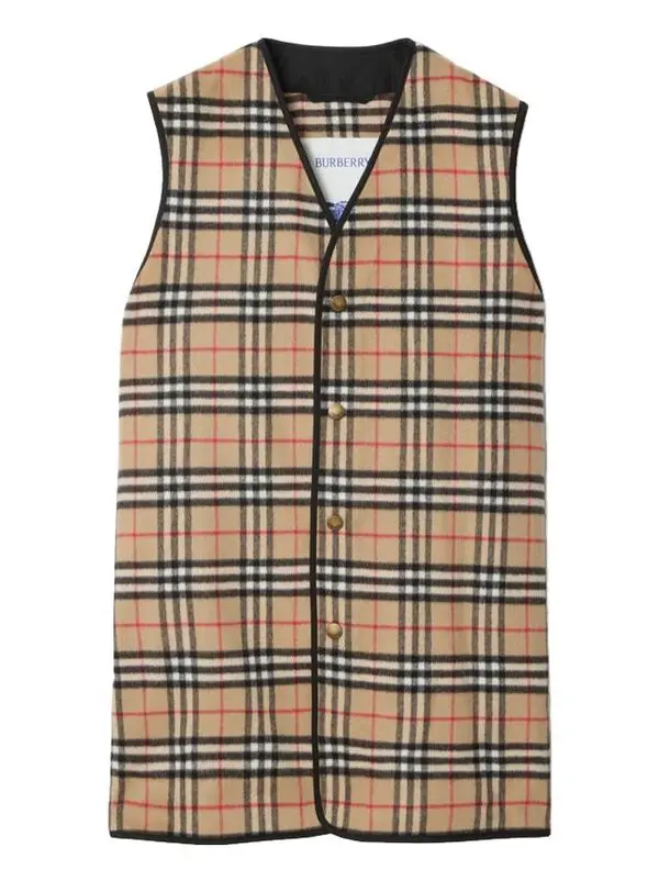 Burberry Check Wool Cashmere Warmer - Archive Beige