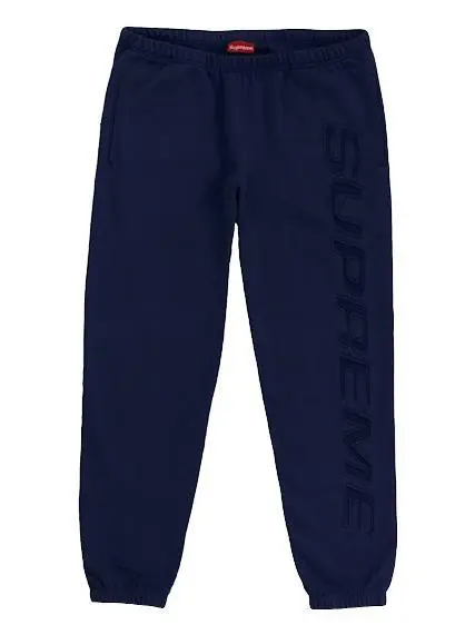 Supreme Set In Logo Sweatpant - Navy Blue
