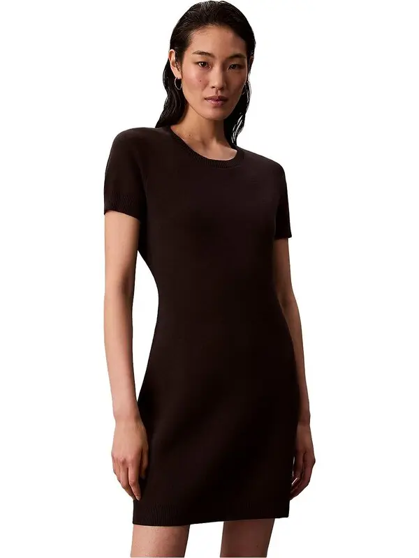 Calvin Klein Tech Knit Mini Dress - Black