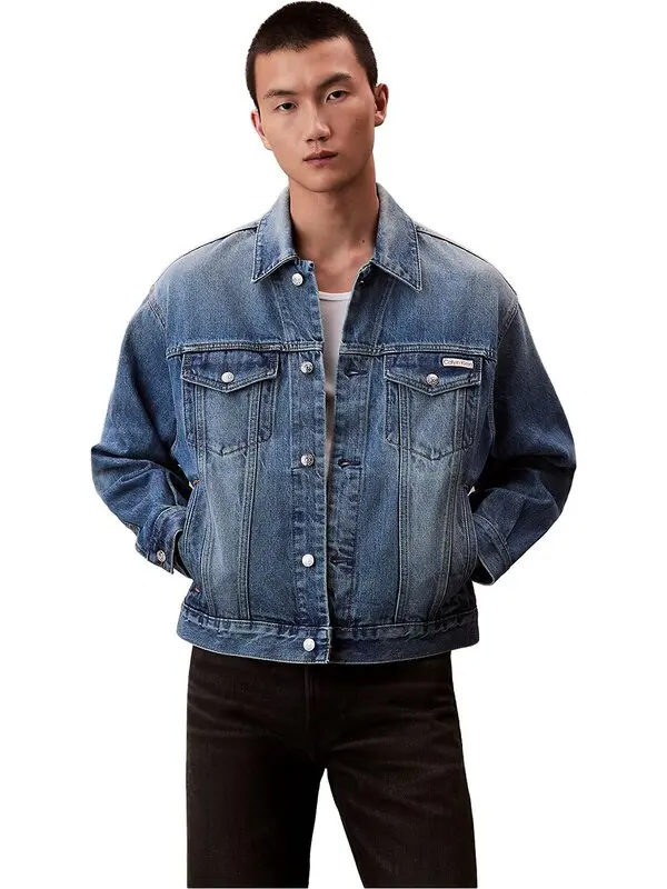 Calvin Klein 90s Denim Trucker Jacket - Indigo Citrine