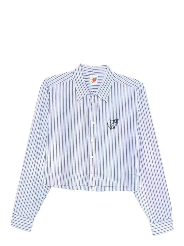 SKY HIGH FARM WORKWEAR Striped Button Down Shirt - Blue