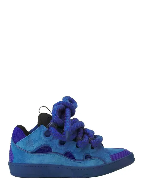 LANVIN Curb Suede Sneakers - Blue