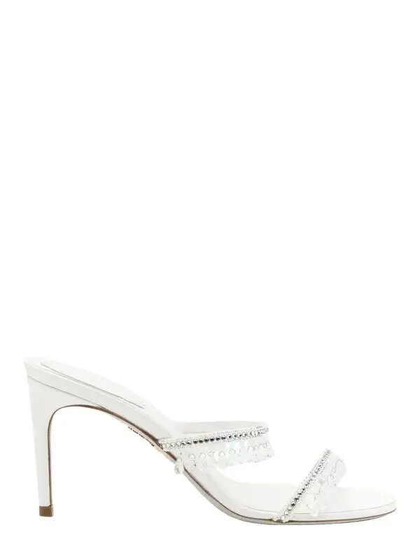 Rene Caovilla 80mm Chandelier Sandals - White