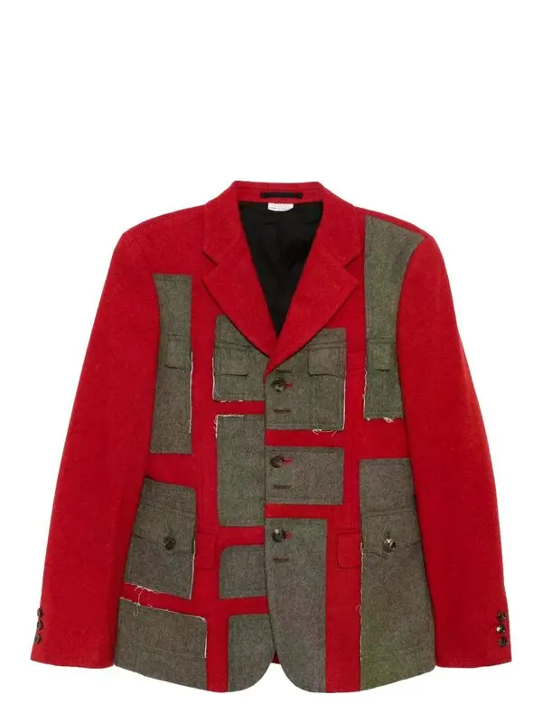 Comme Des Garçons Patchwork Jacket - Red