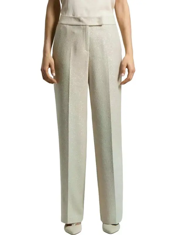 Peserico Sequin-detail Trousers - Neutrals