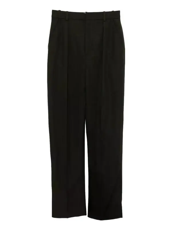 LEMAIRE Pleated Straight-leg Trousers - Brown