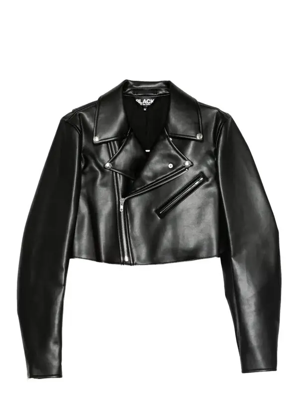 BLACK COMME DES GARÇONS Zip-up Biker Jacket - Black