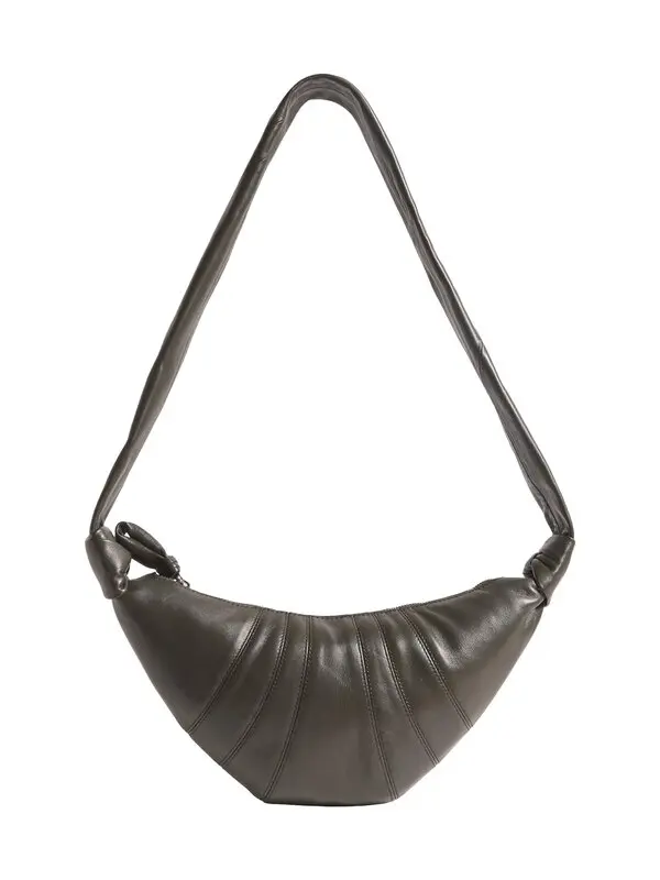 LEMAIRE Small Nappa Leather Croissant Bag - Green