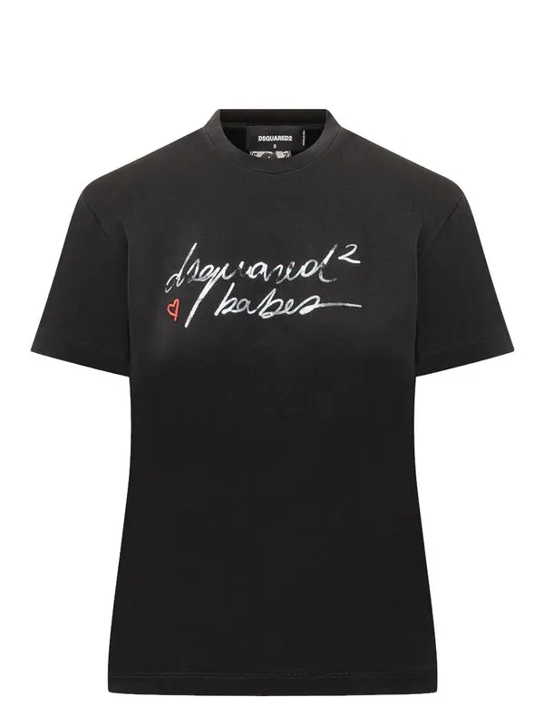 Dsquared2 Babes Logo T-shirt - Black