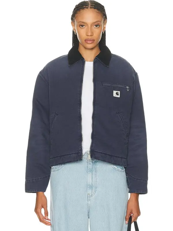 Carhartt Work In Progress Og Detroit Jacket - Dark Navy & Black