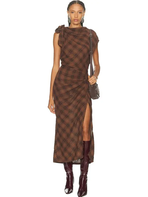 Isabel Marant Naerys Dress - Dark Bronze