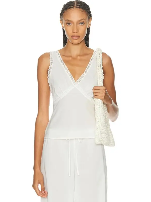 COU COU The Iris Tank Top - White