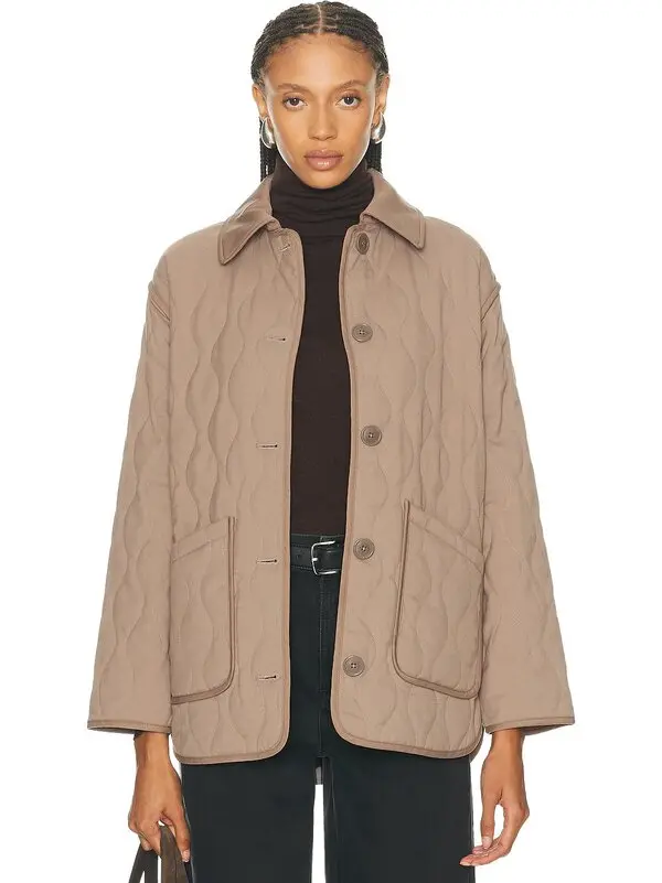 Varley Wilson Quilted Jacket - Ash Taupe
