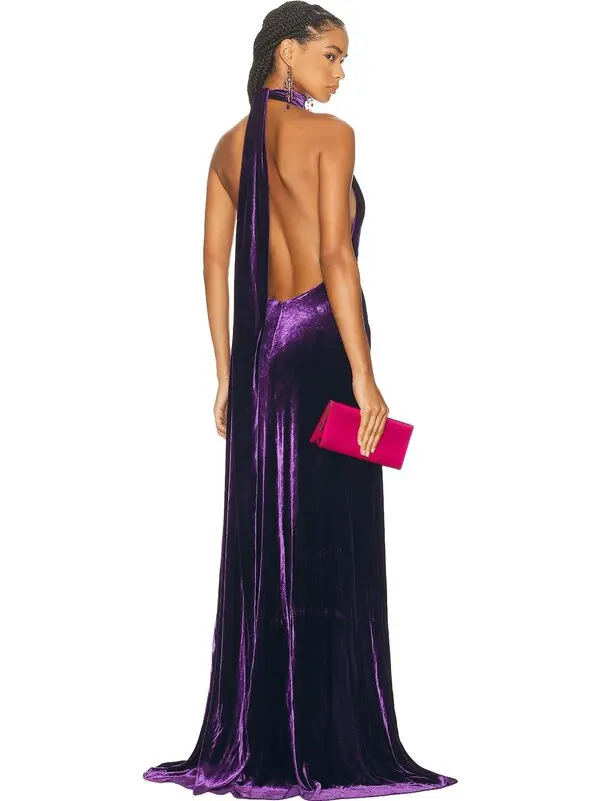 Ralph Lauren Tatum Gown - Aubergine