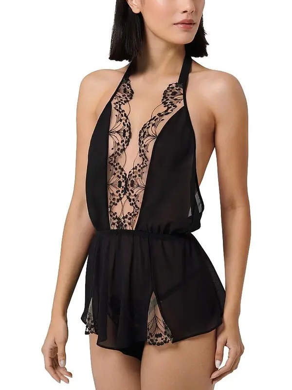 Bluebella Marisa Teddy - Black/sheer