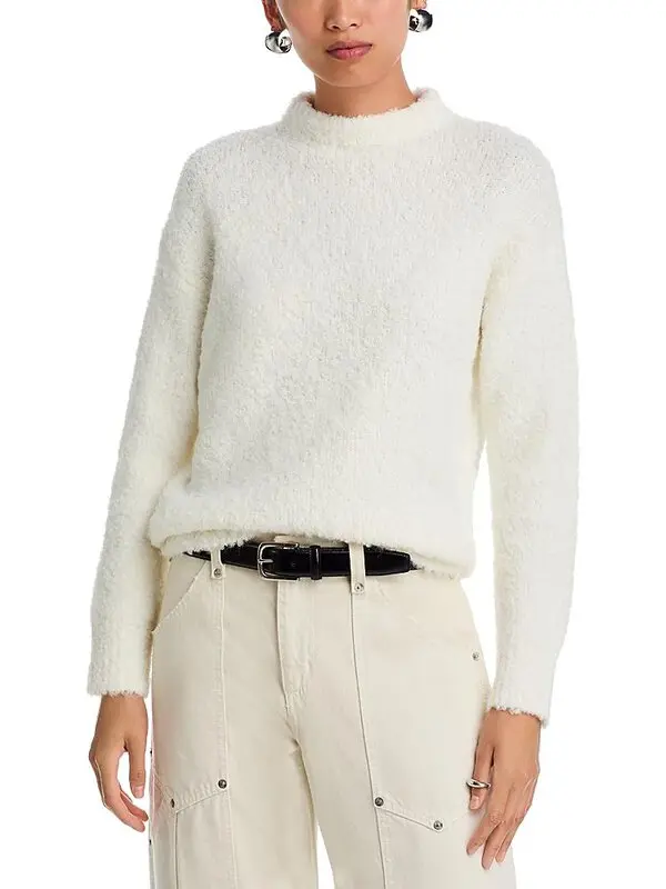 Aqua Boucle Sweater - Cream