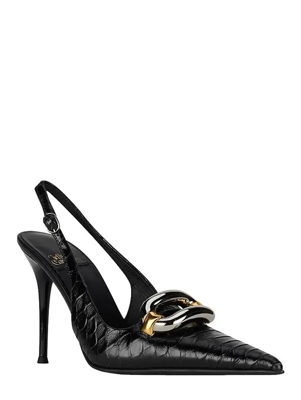 Jeffrey Campbell Enterprise Pumps - Black/snake Combo