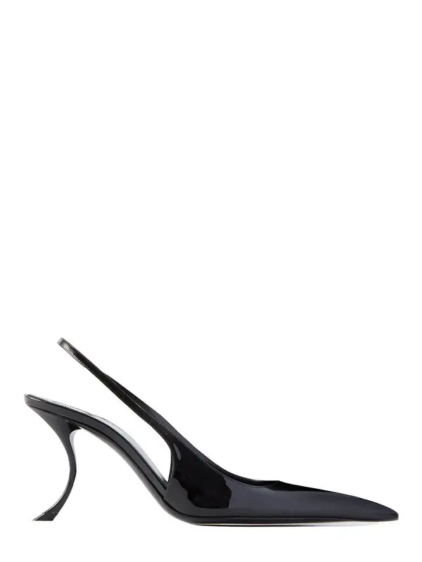 Saint Laurent Apolline Patent-leather Slingback Pumps - Black