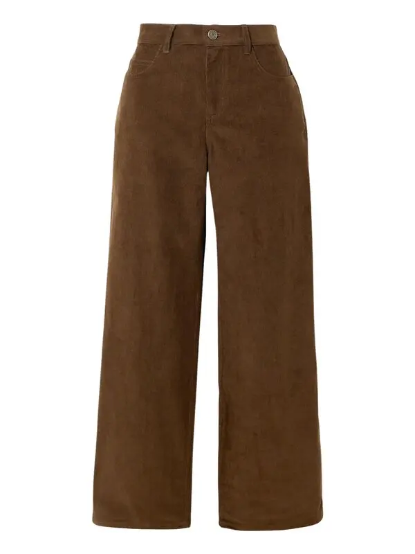 Le Kasha Vicence Cotton-corduroy Wide-leg Pants - Brown