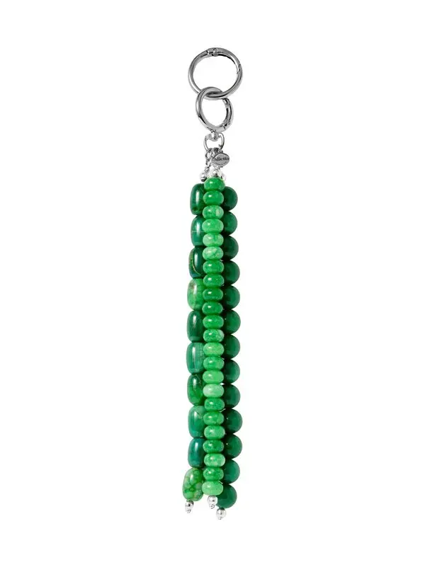 JULIETTA Silver-tone Bag Charm - Green