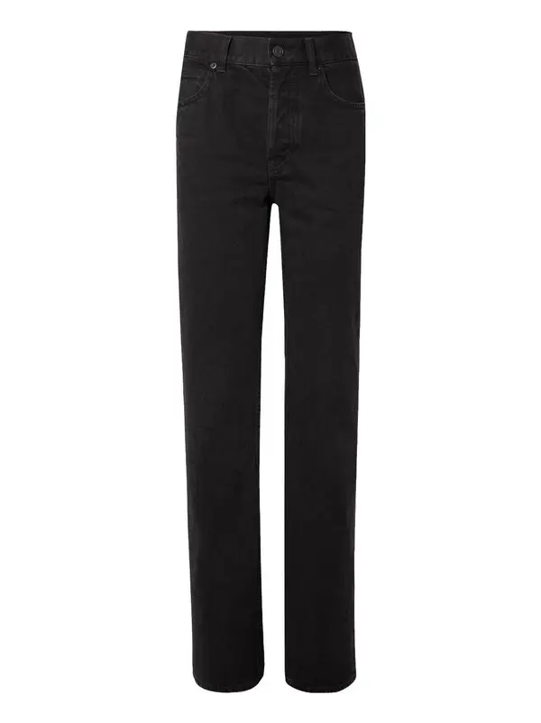 Saint Laurent Nico Mid-rise Straight-leg Jeans - Black