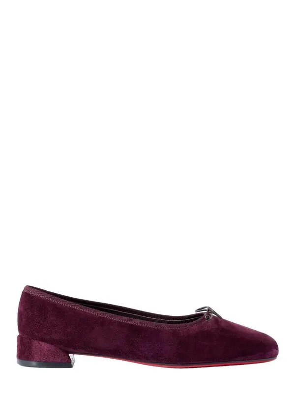 CHRISTIAN LOUBOUTIN Sweetie Jane Suede Ballet Flats - Purple