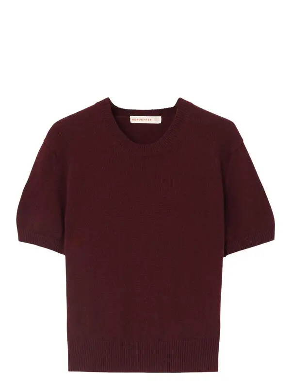Daughter Wicklow Wool T-shirt - Burgundy
