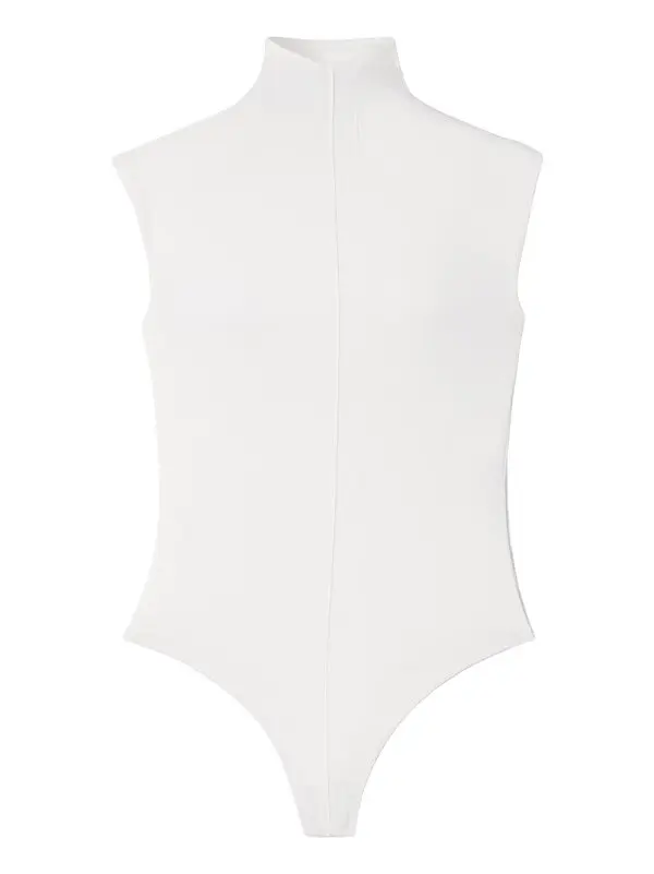 Wardrobe.NYC Stretch-jersey Turtleneck Bodysuit - Ivory