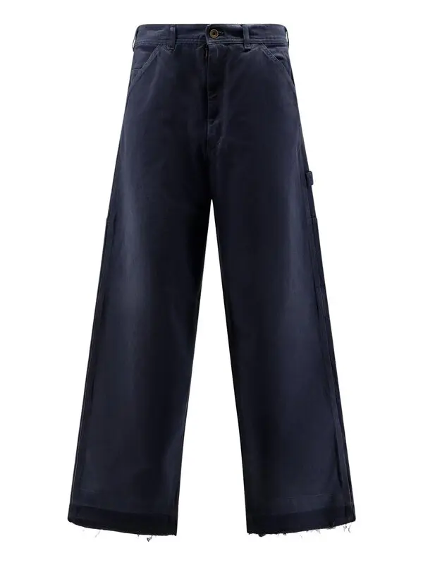 MAISON MARGIELA Cotton Trousers - Blue