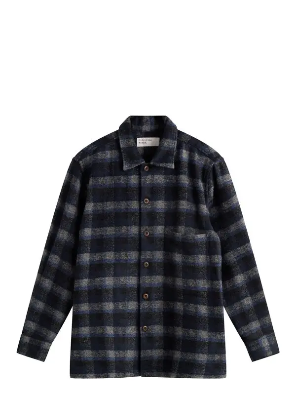 Universal Works Chandler Plaid Fatigue Overhirt - Navy/black