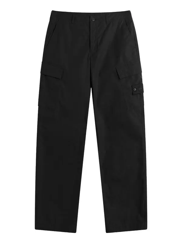 Stone Island Ghost Weatherproof Cotton Canvas Cargo Trousers - Black
