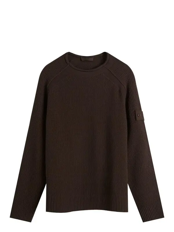 Stone Island Ghost Geelong Waffle Jumper - Dark Brown