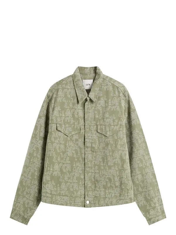 ARTE Allover Printed Jacket - Green