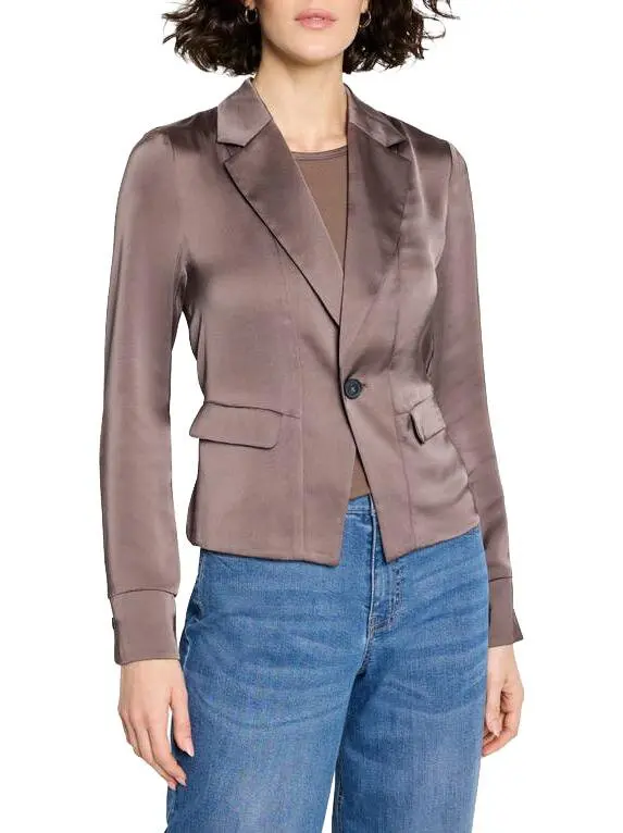 NIC+ZOE Tailored One-button Jacket - Cocoa