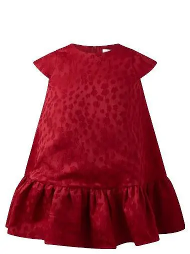 RACHEL RILEY Petal Damask Drop Hem Dress - Red