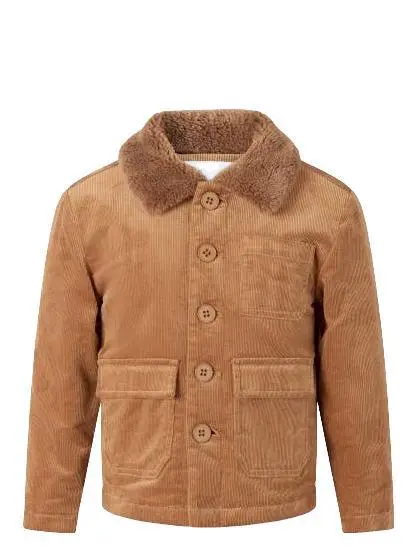RACHEL RILEY Cord Shearling Jacket - Camel