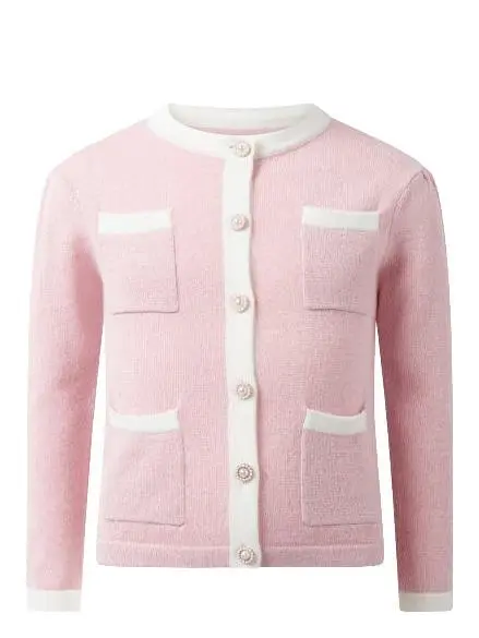 RACHEL RILEY Knit Cardigan With Pockets - Pink