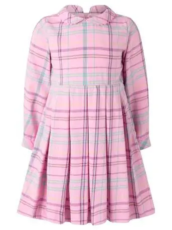 RACHEL RILEY Check Pleated Dress - Pink