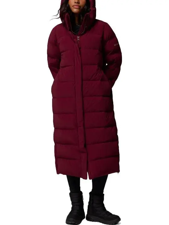 Columbia Amaze Puff Long Hooded Jacket - Rich Wine 624
