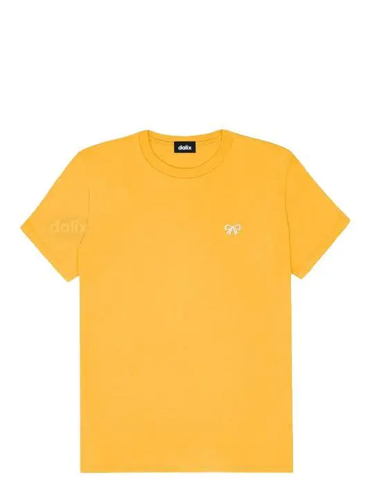DALIX Bow Jersey Tee - Gold