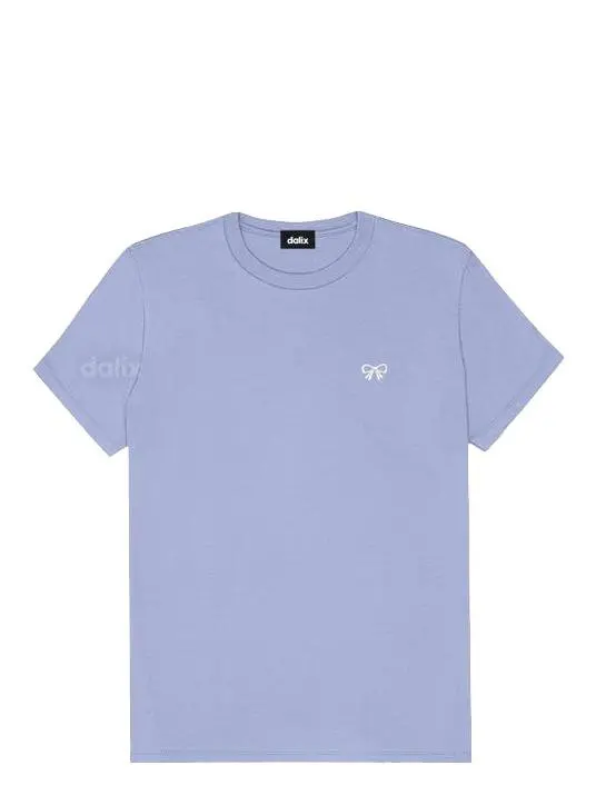 DALIX Bow Jersey Tee - Lavender Blue