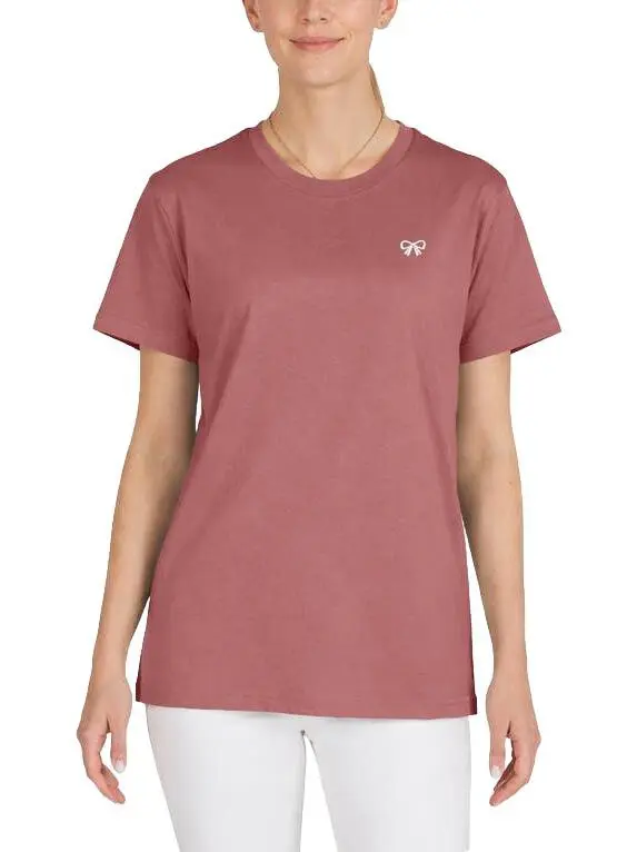 DALIX Bow Jersey Tee - Mauve