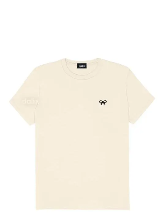 DALIX Bow Jersey Tee - Natural