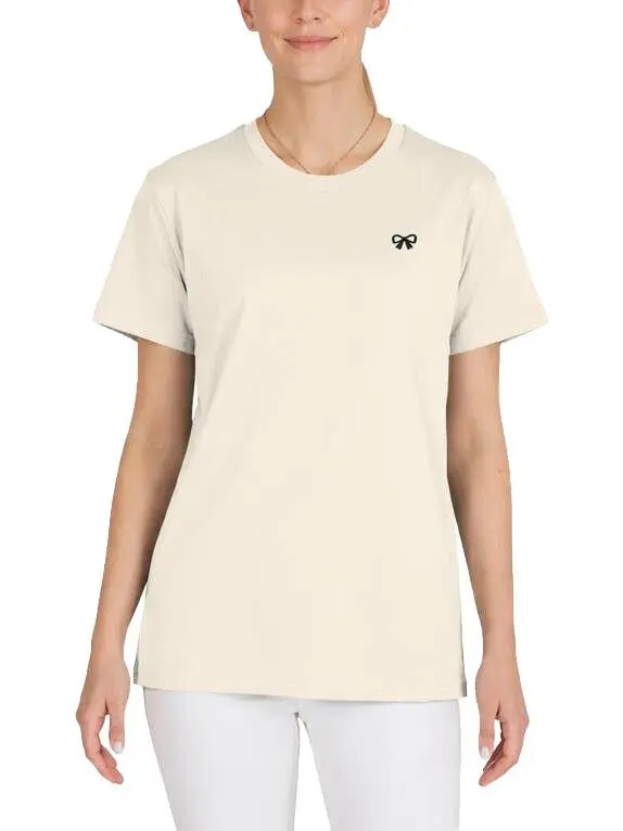 DALIX Bow Jersey Tee - Natural