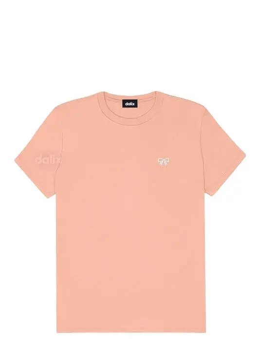 DALIX Bow Jersey Tee - Terracotta
