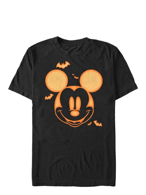 MICKEY & FRIENDS Pumpkin Face Graphic T-shirt - Black