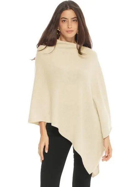 MONTICELLI CASHMERE Cashmere Textured Knit Poncho - Butter Yellow